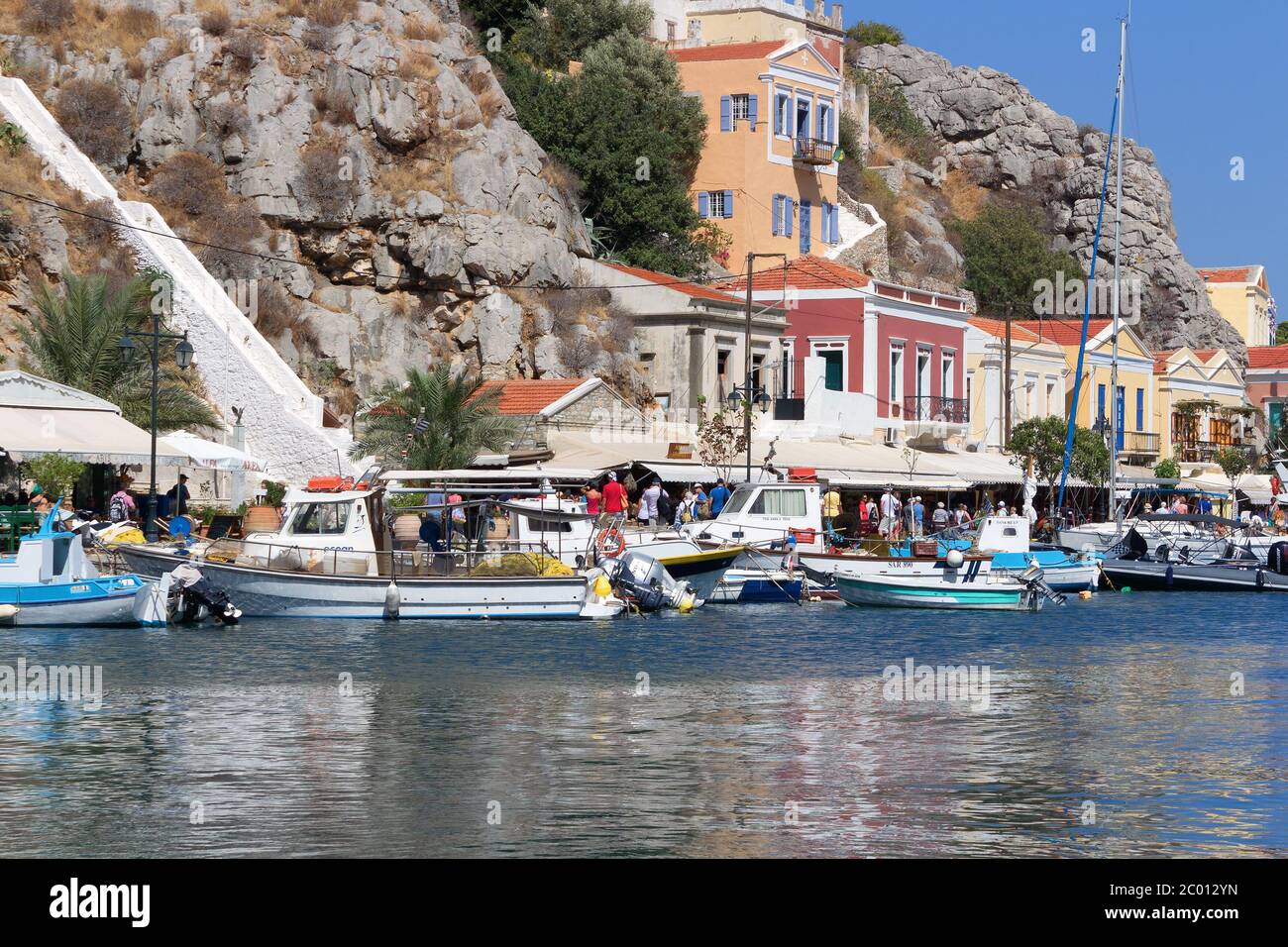 Promenade on Symi Stock Photo - Alamy