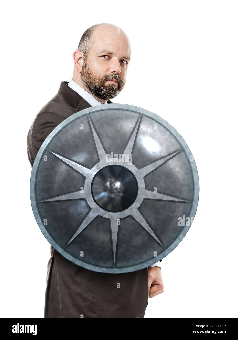 business man shield Stock Photo - Alamy