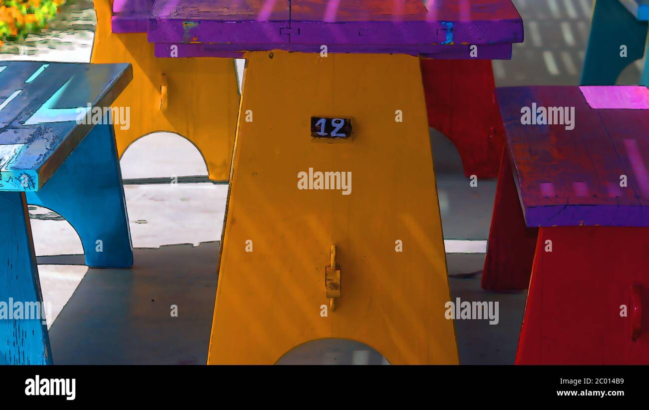 Colorful seating hi-res stock photography and images - Alamy