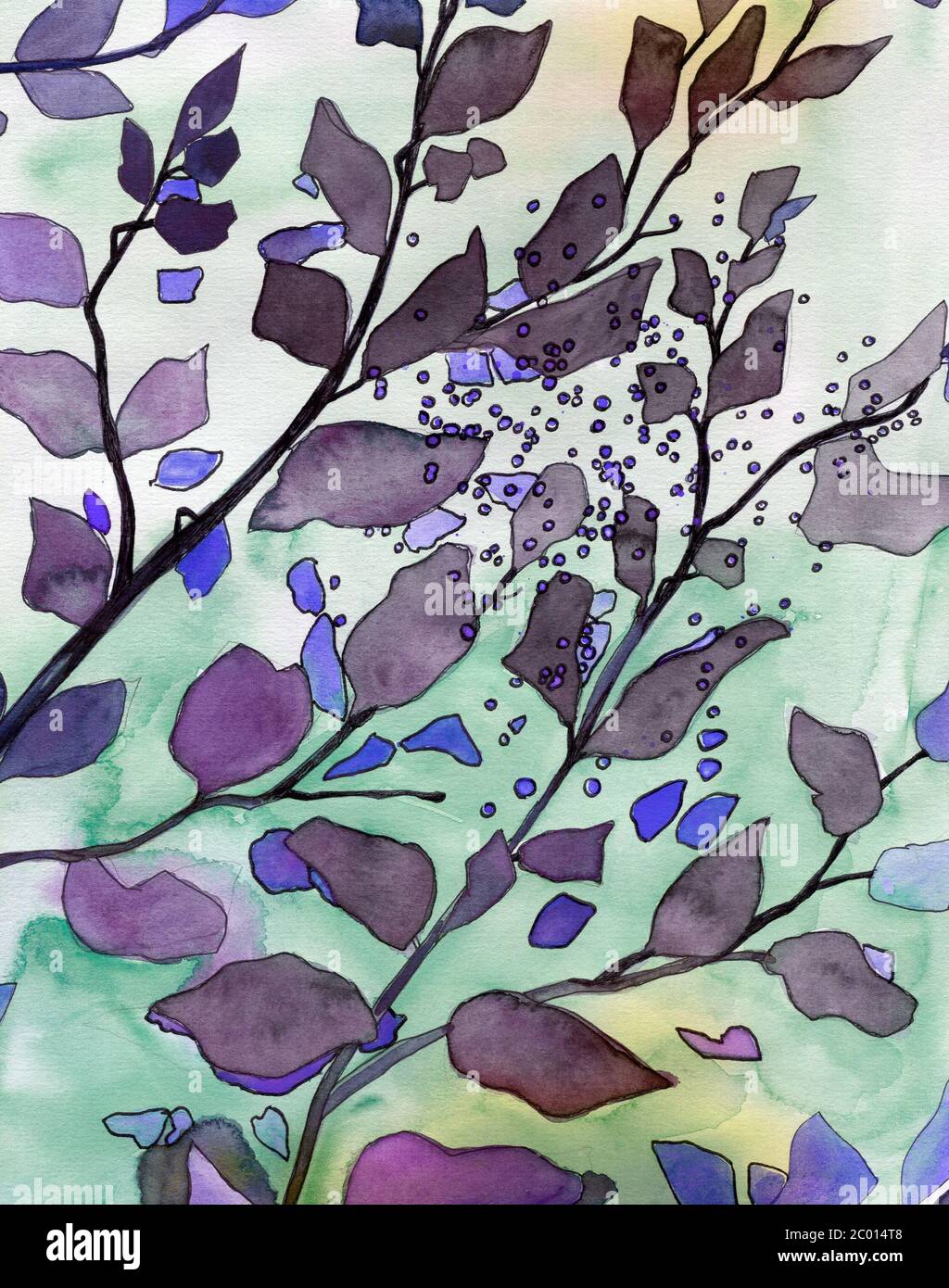 Blue leaves hi-res stock photography and images - Alamy