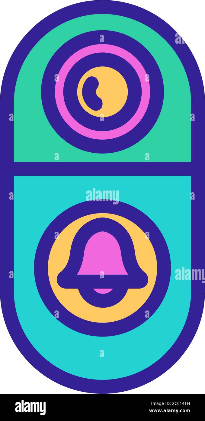 intercom door ring bell icon vector outline illustration Stock Vector ...