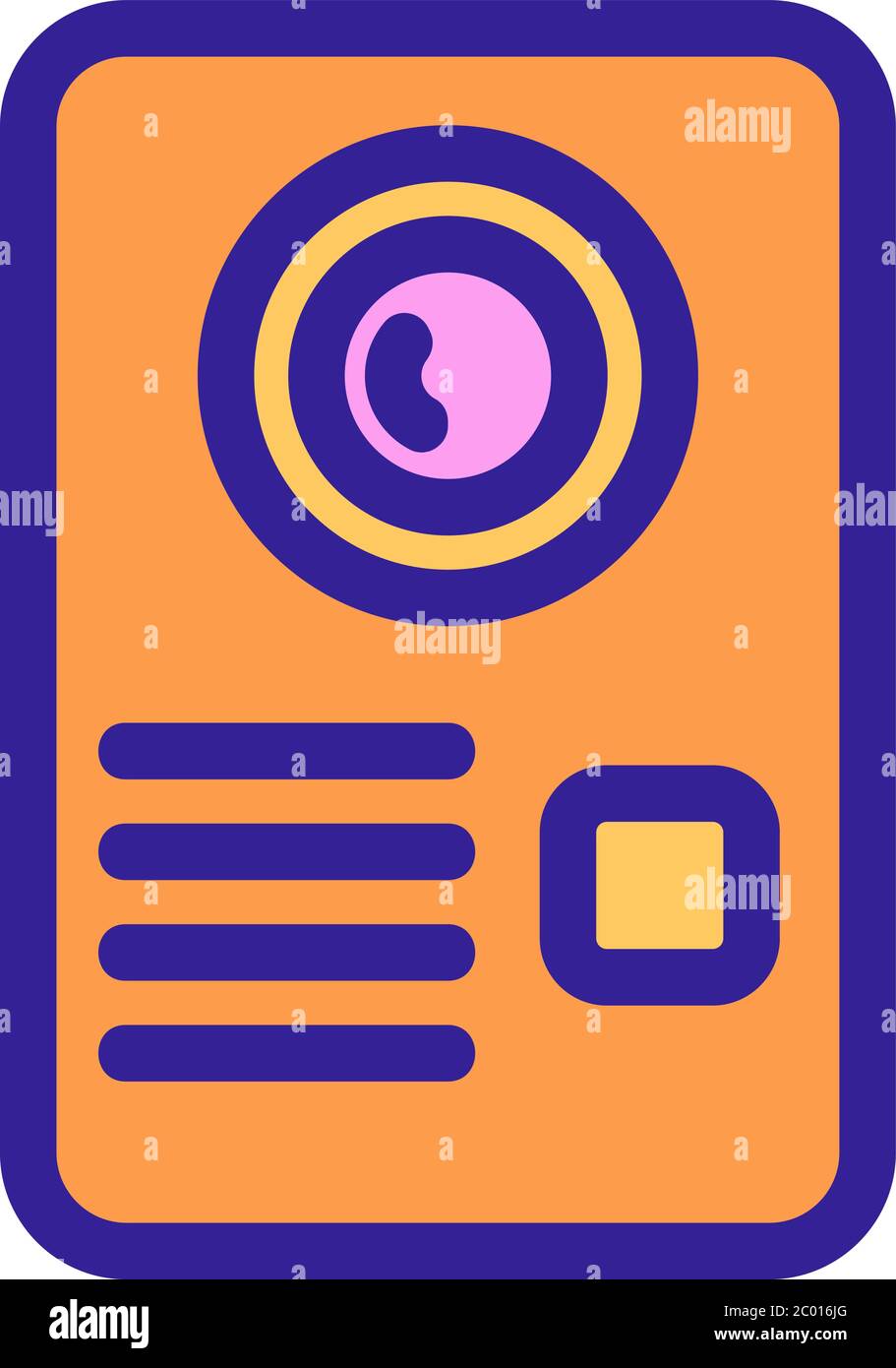 intercom alarm device icon vector outline illustration Stock Vector ...