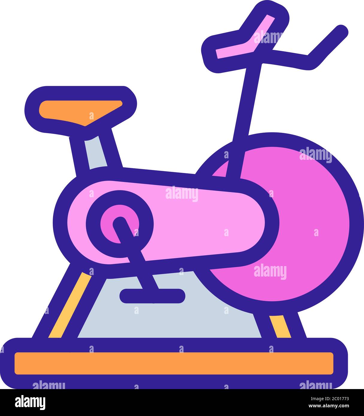 exercise bike fitness sport tool icon vector outline illustration Stock ...