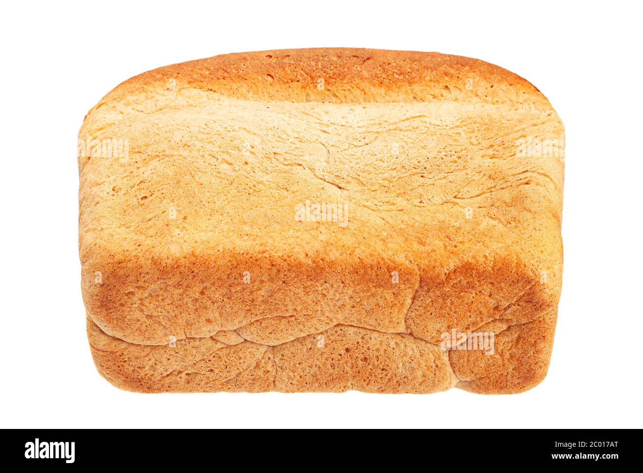 Square bread loaf isolated on white background Stock Photo - Alamy
