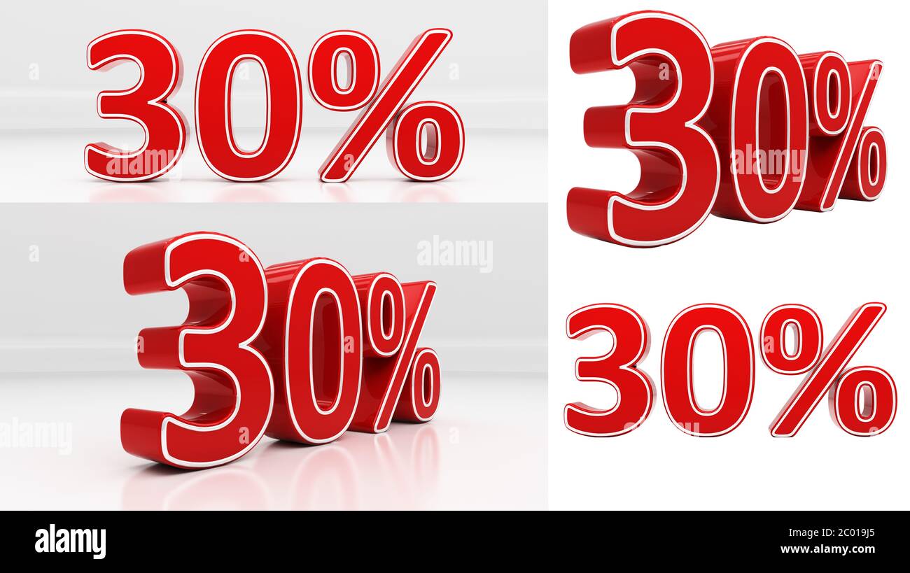 3D thirty percent Stock Photo - Alamy
