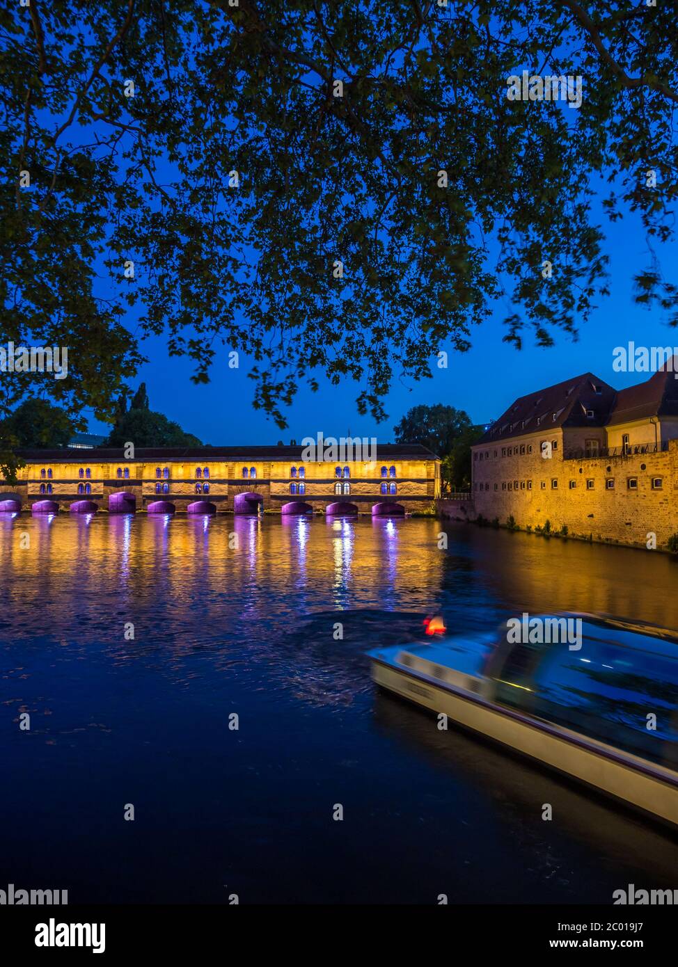 Tourist area "Petite France" in Strasbourg, France and covered bridges ...