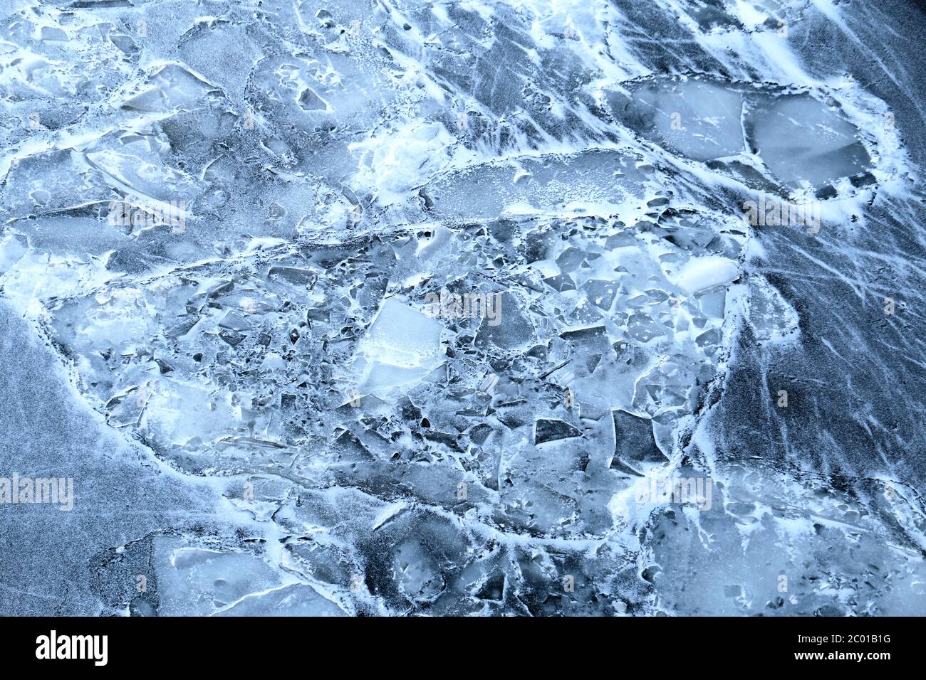 Texture of river ice photographed Stock Photo - Alamy