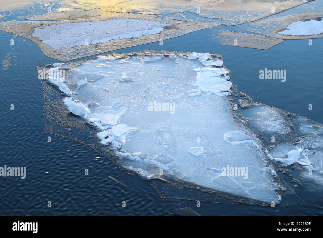 Texture of river ice photographed Stock Photo - Alamy