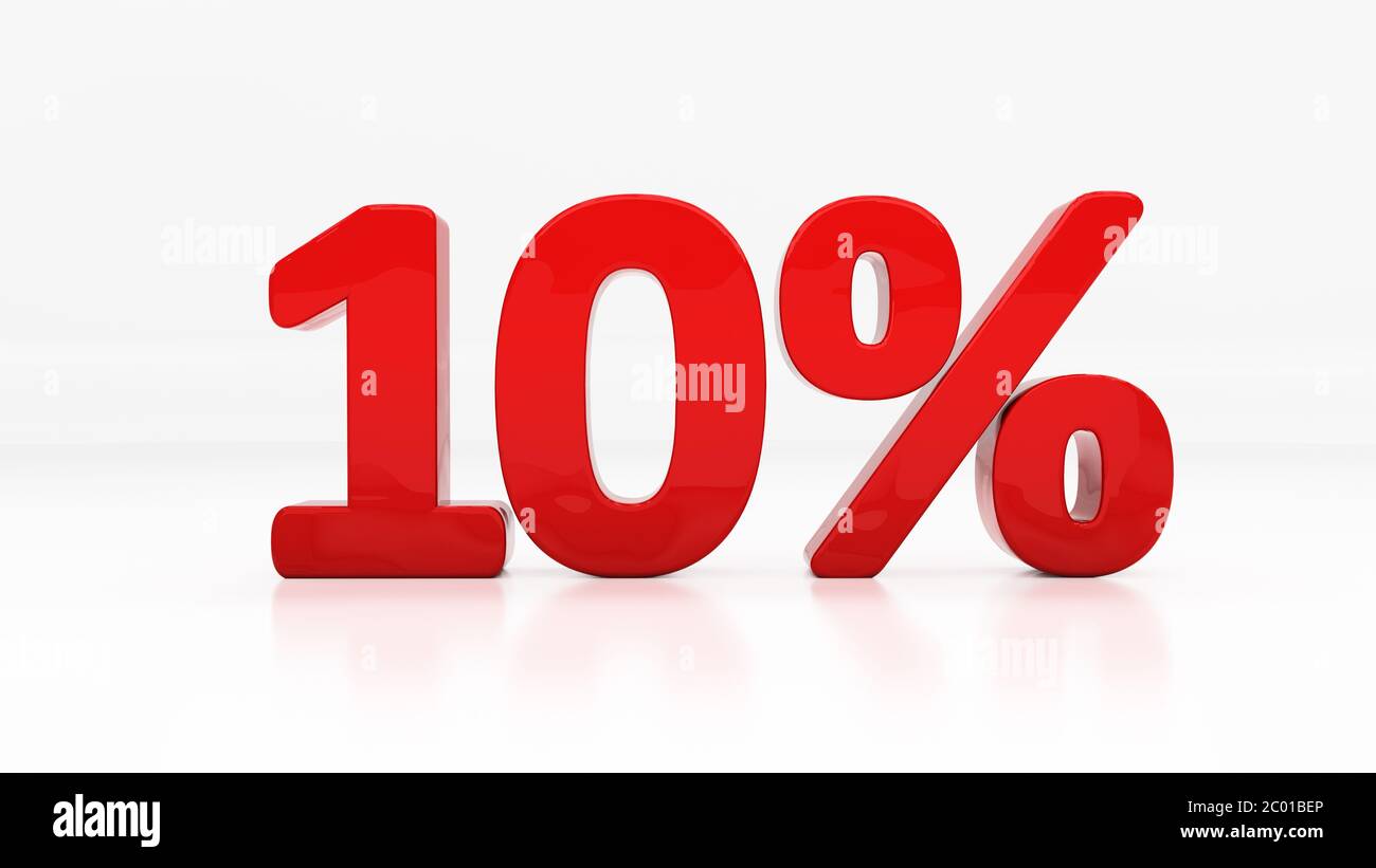 3D ten percent Stock Photo - Alamy