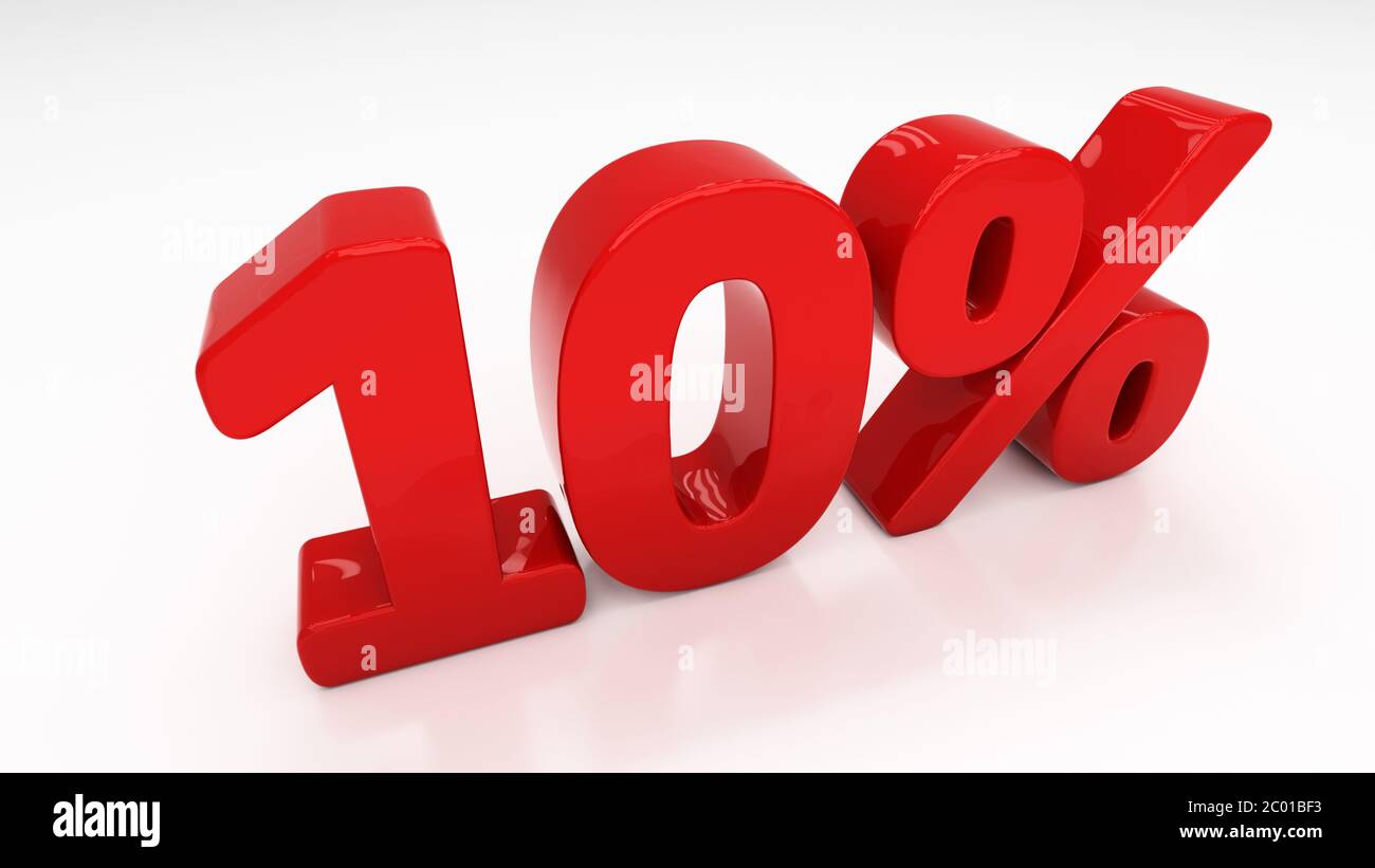 3D ten percent Stock Photo - Alamy