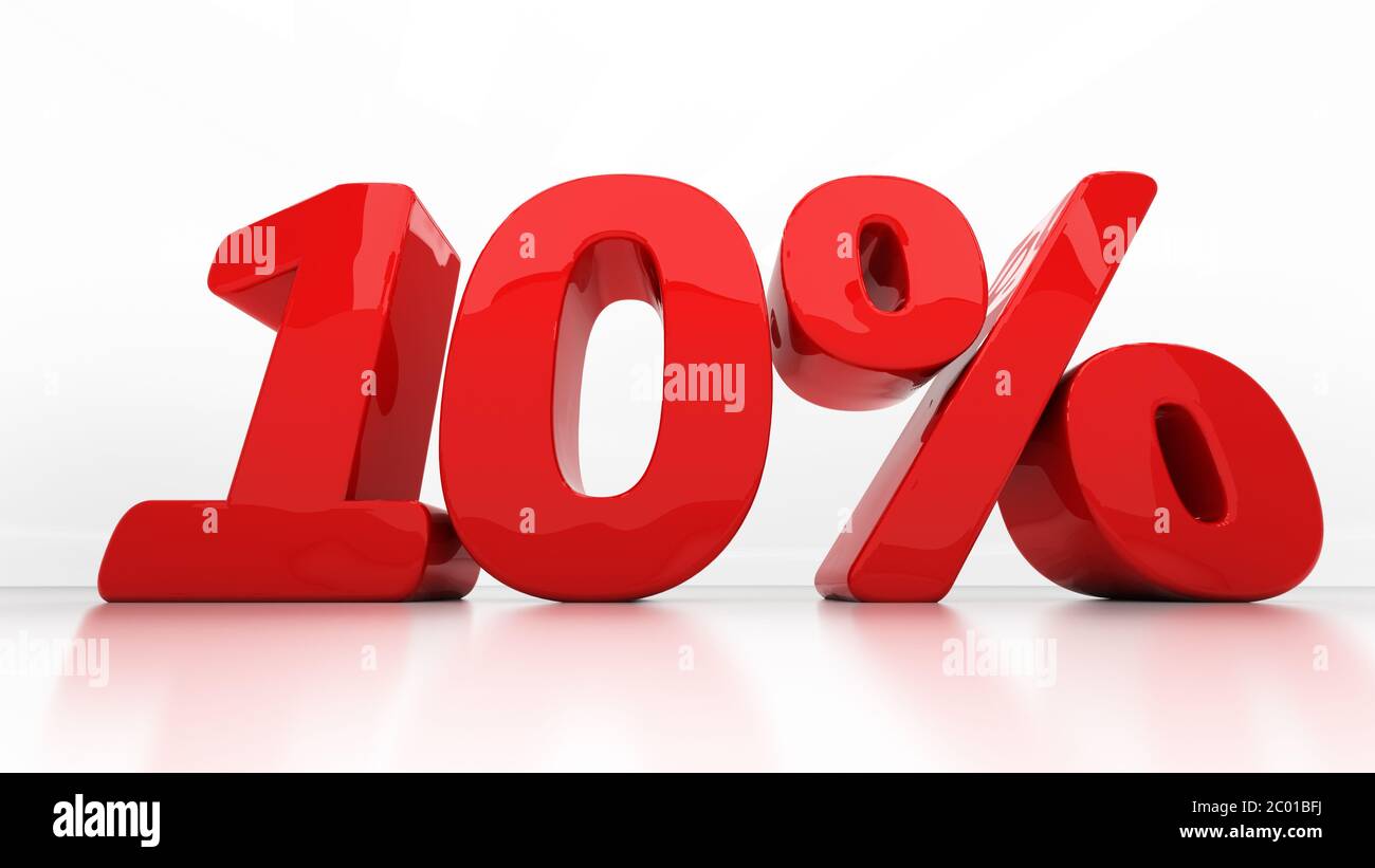 3D ten percent Stock Photo - Alamy