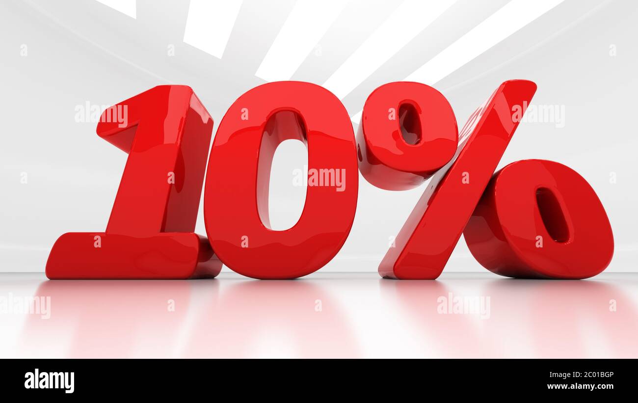 3D ten percent Stock Photo - Alamy