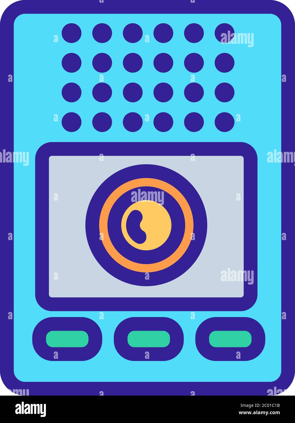 intercom communication device icon vector outline illustration Stock ...