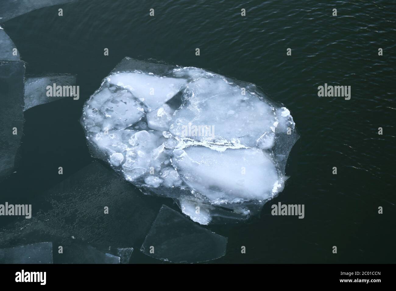 Texture of river ice photographed Stock Photo - Alamy