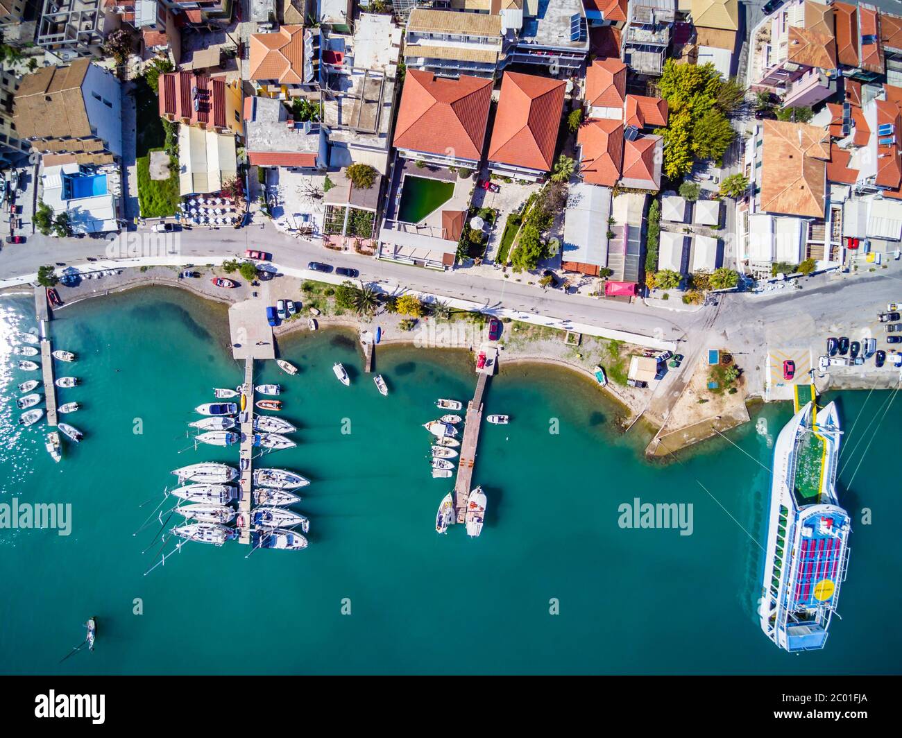 Aerial view of Nidri in Lefkas Greece Stock Photo - Alamy