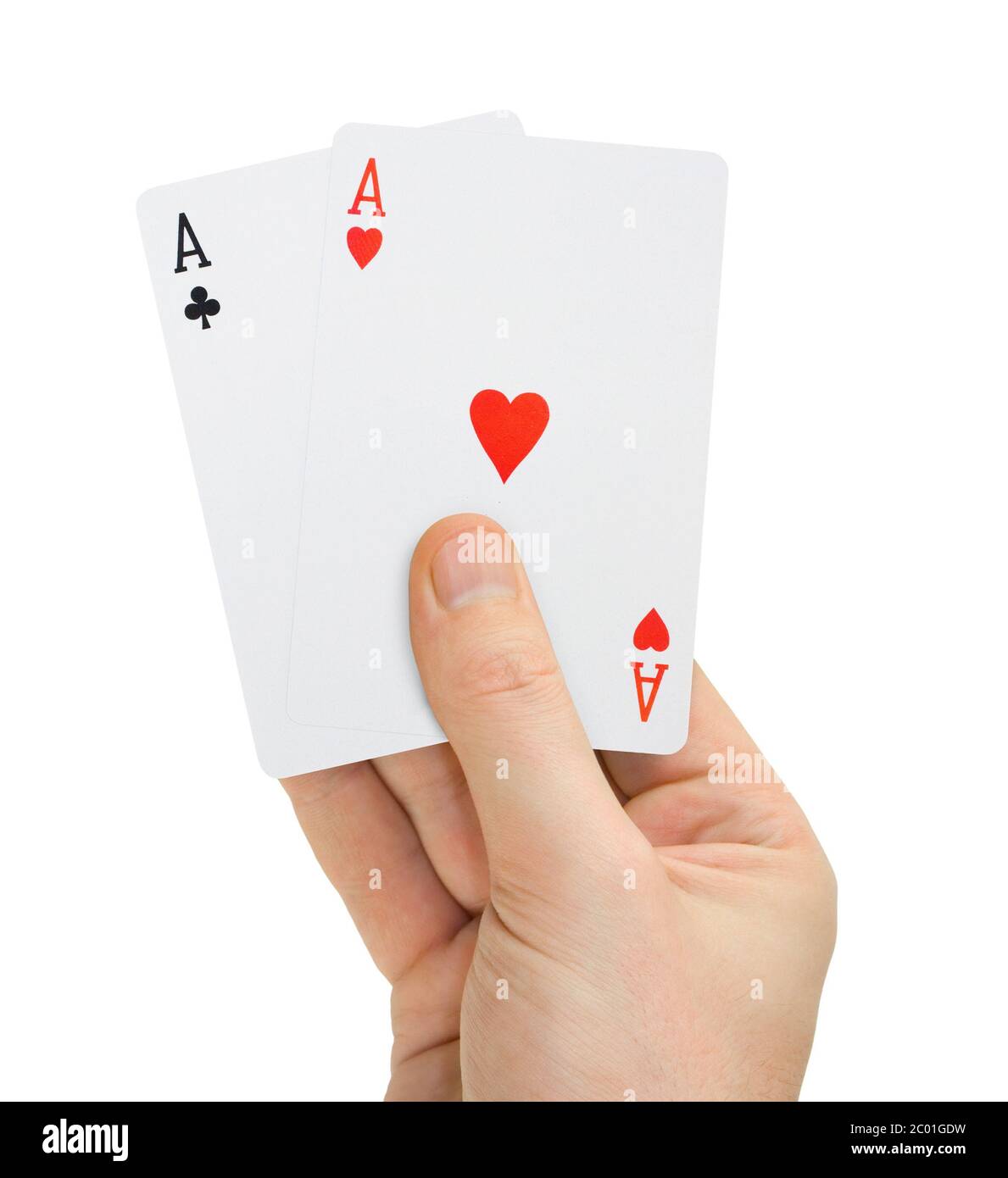 Human hand holding two cards hi-res stock photography and images - Alamy