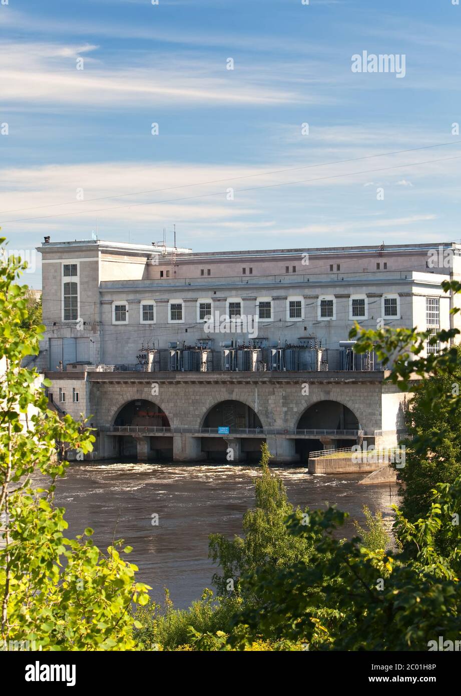 Estonia. Narva. Hydroelectric power station on the Stock Photo - Alamy
