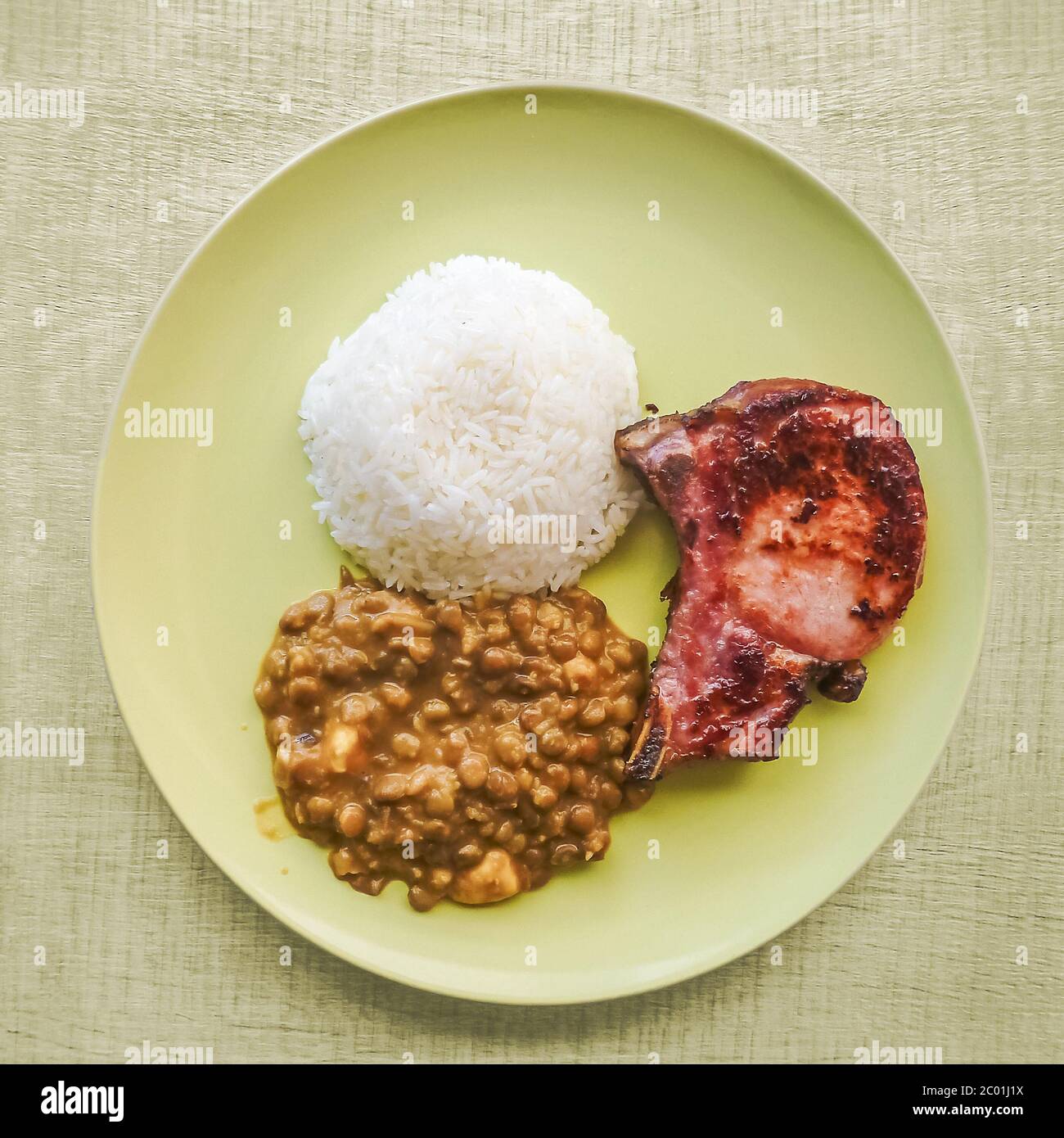 Beef Rice and Beans Stock Photo - Alamy