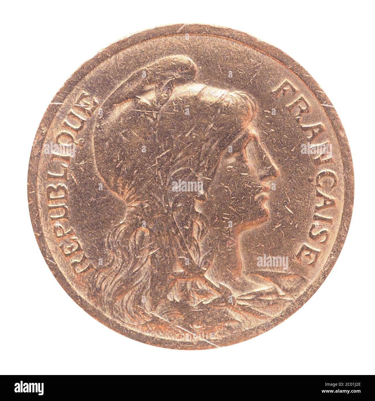 Old French coin Stock Photo - Alamy