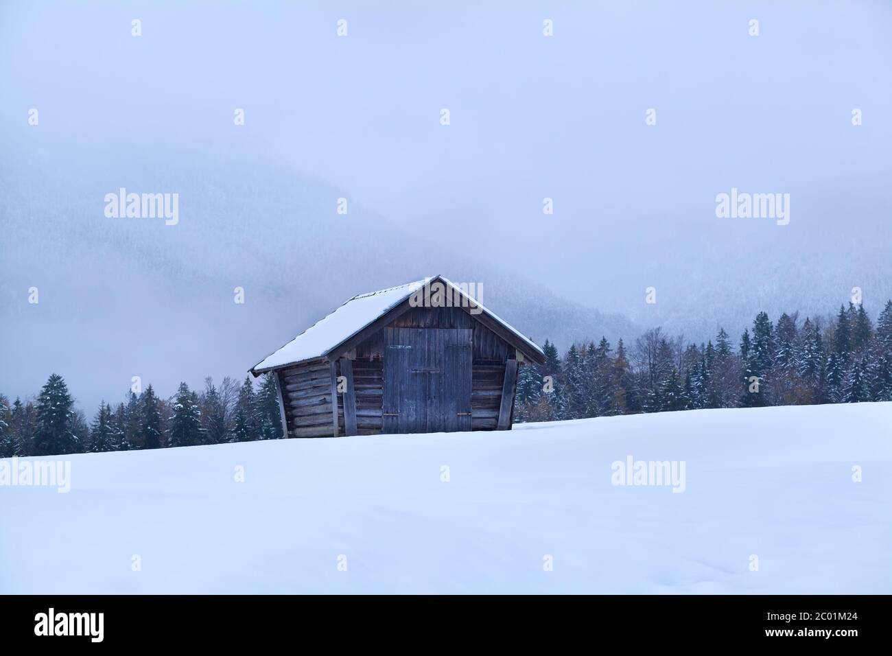 Bavarian alps wooden hut hi-res stock photography and images - Alamy