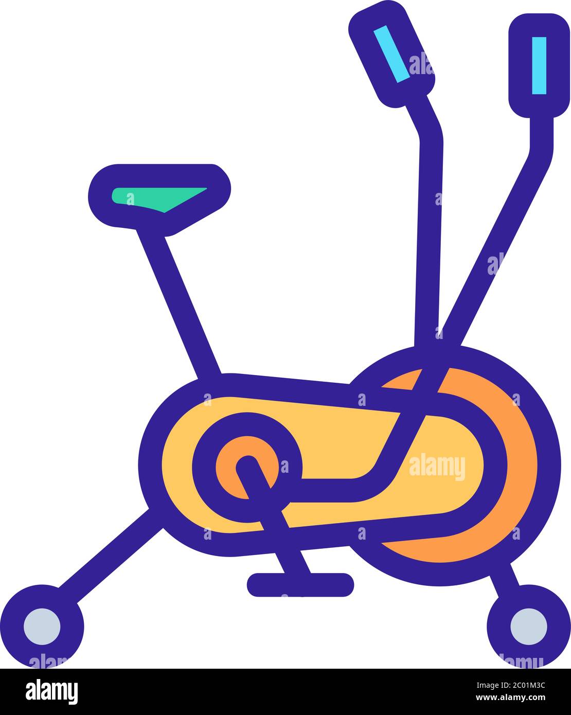 exercise bike cardio sport tool icon vector outline illustration Stock ...