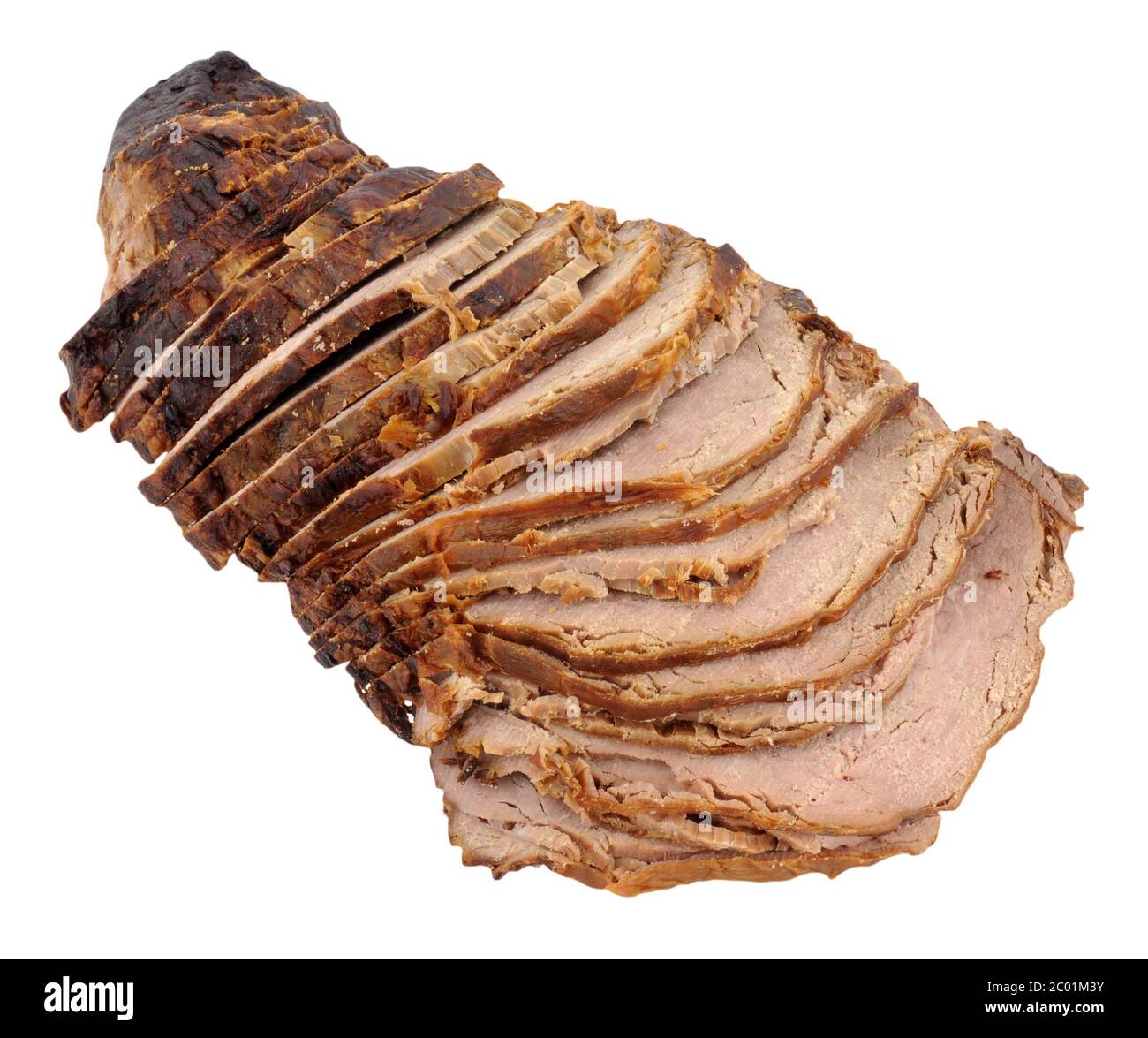 Carved roast beef joint isolated on a white background Stock Photo - Alamy