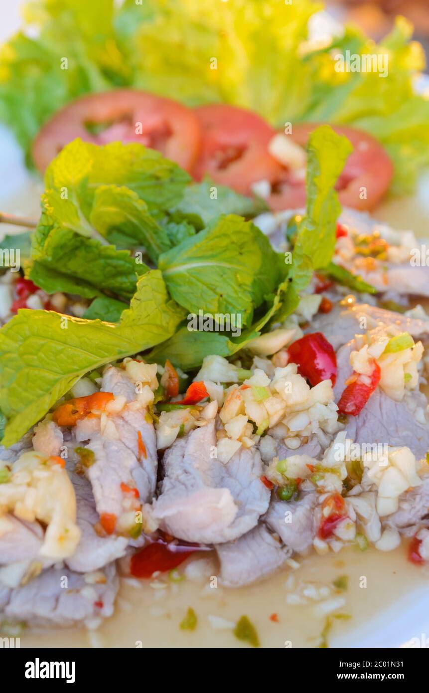 Boiled pork soak lemonade Stock Photo - Alamy