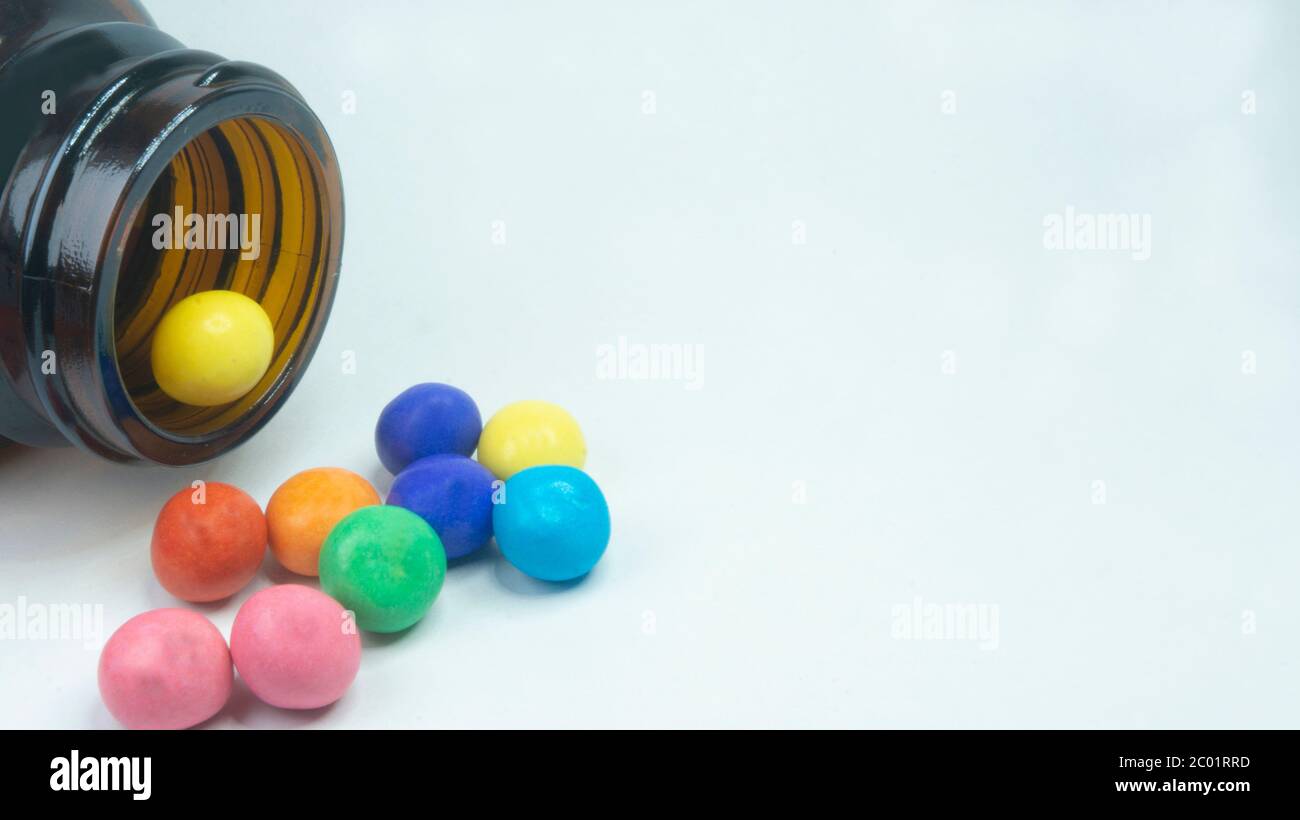 Marble snack with colorful and sweet taste that kids love Stock Photo ...