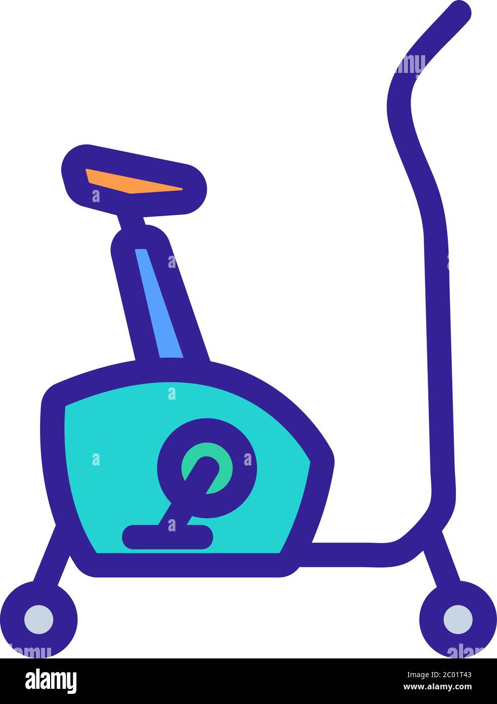 exercise bike cardio sportive device icon vector outline illustration ...