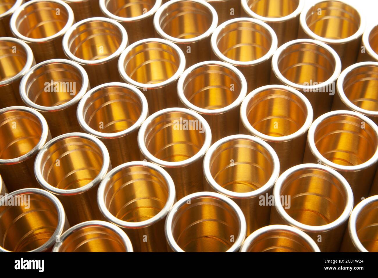 Engineering and metalworking technologies. New brass cylinders Stock ...