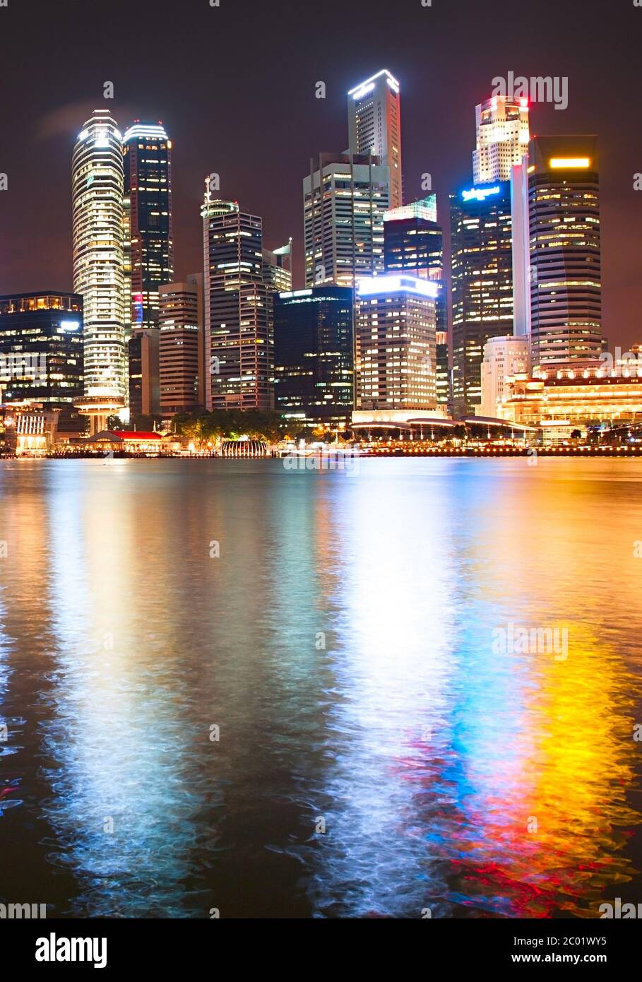 Night Downtown Core, Singapore Stock Photo - Alamy