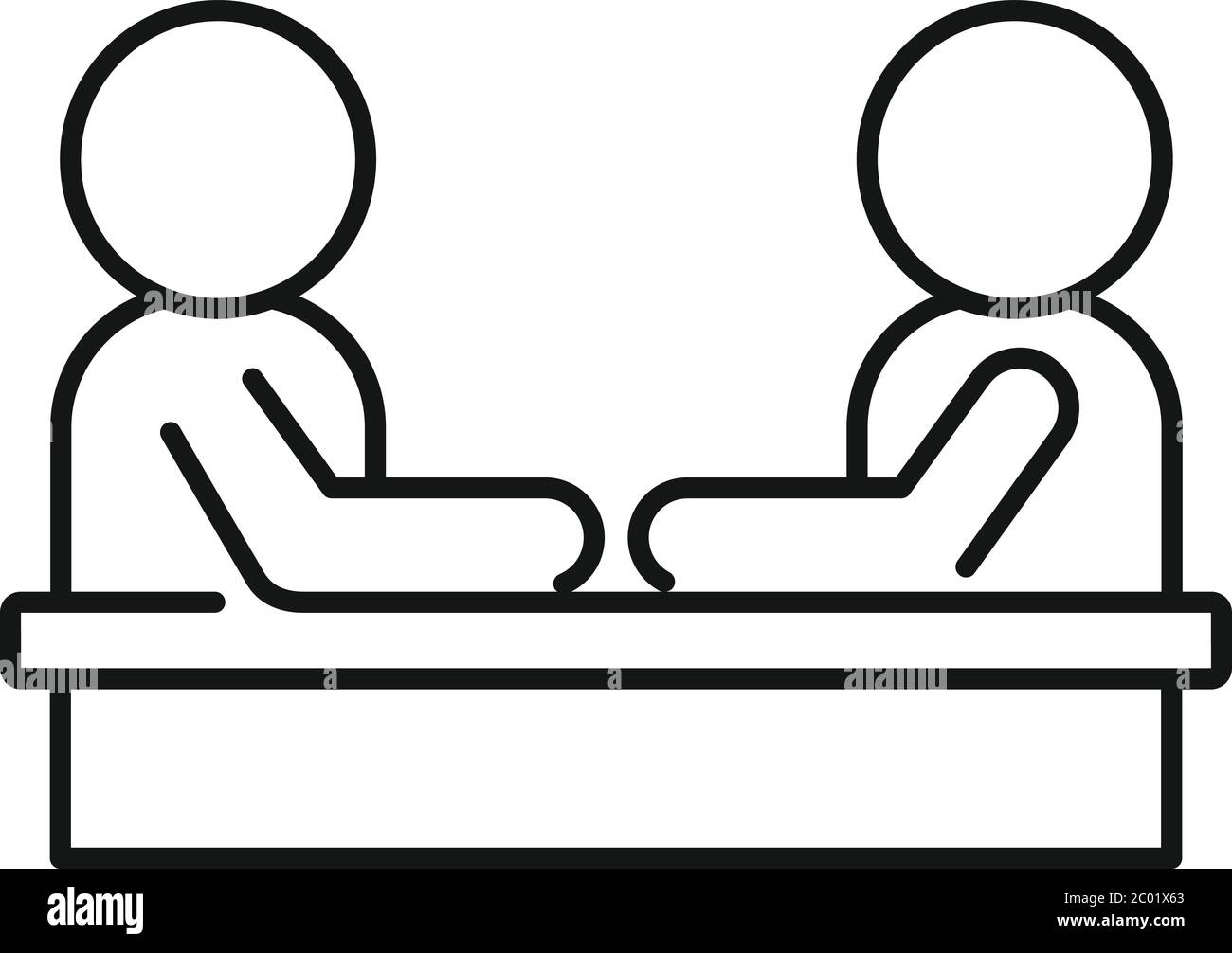 Financial advisor communication icon. Outline financial advisor ...