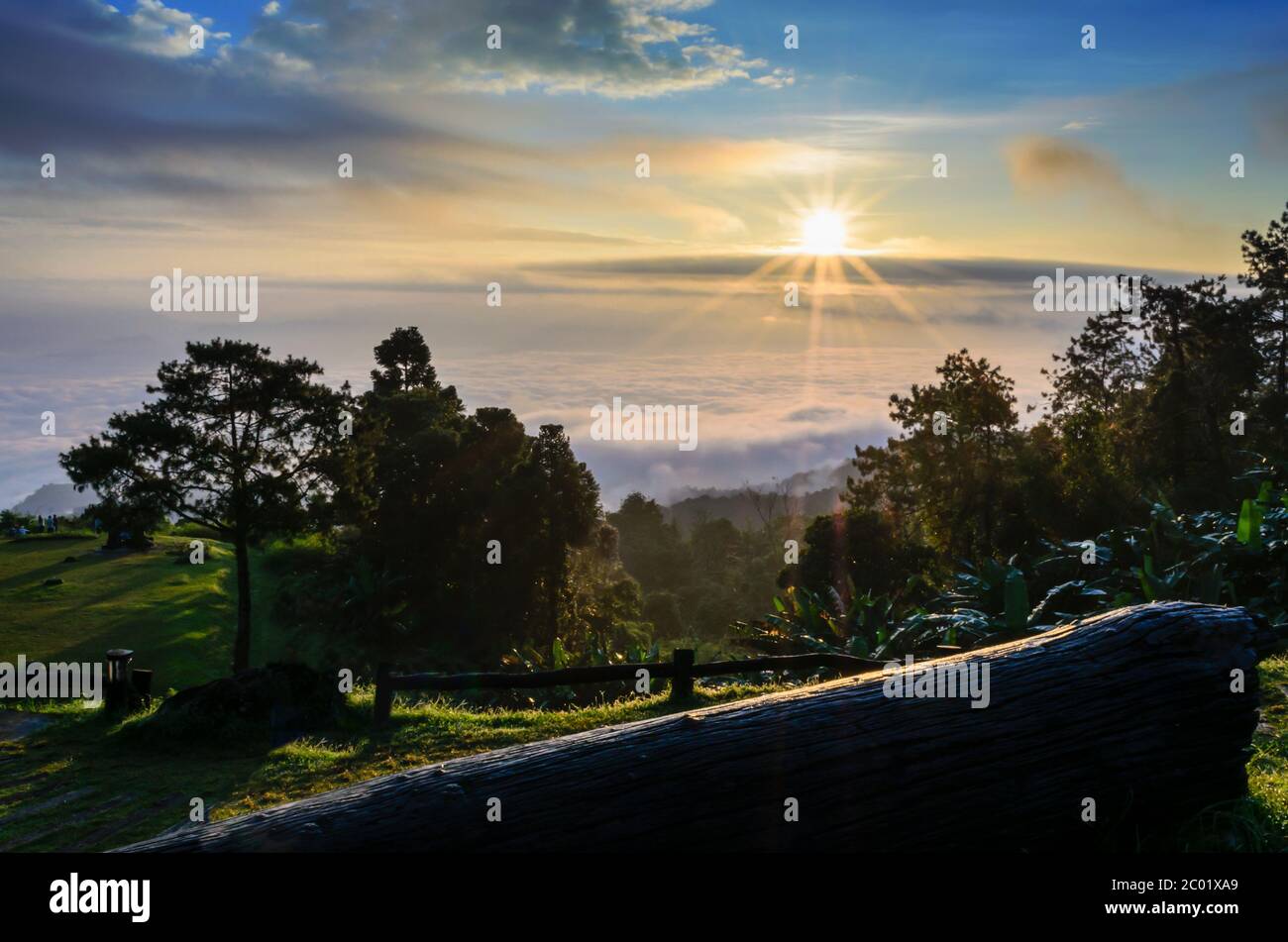 Colorful sunrise above the clouds Stock Photo - Alamy