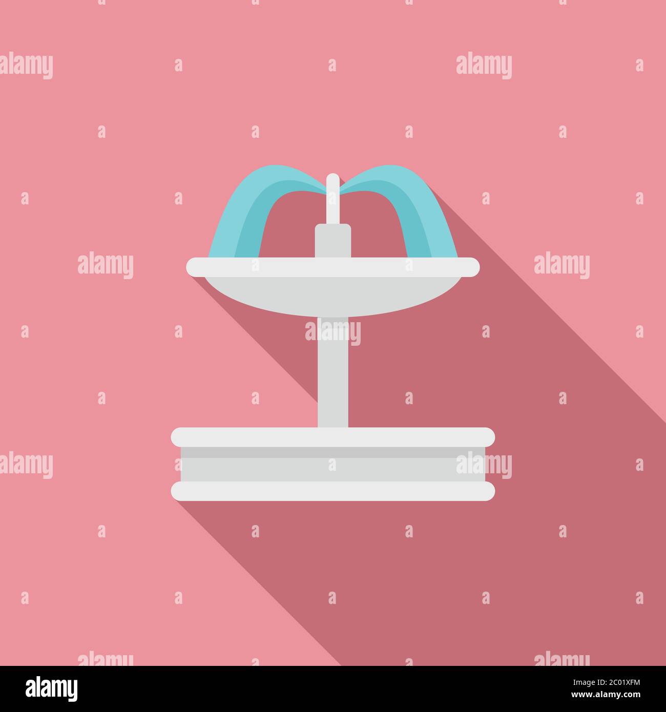 Architecture drinking fountain icon. Flat illustration of architecture ...