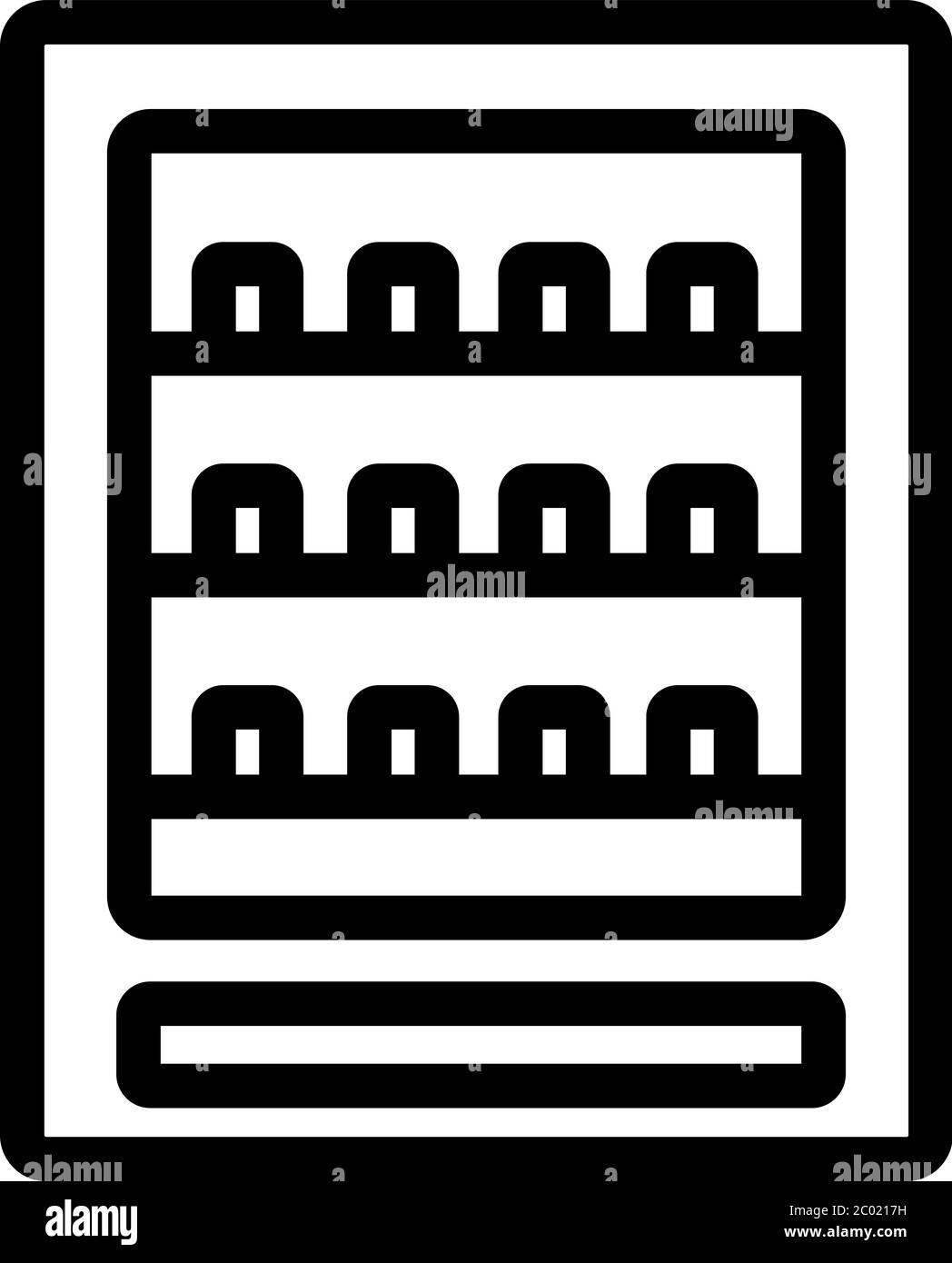 snack vending machine equipment icon vector outline illustration Stock ...