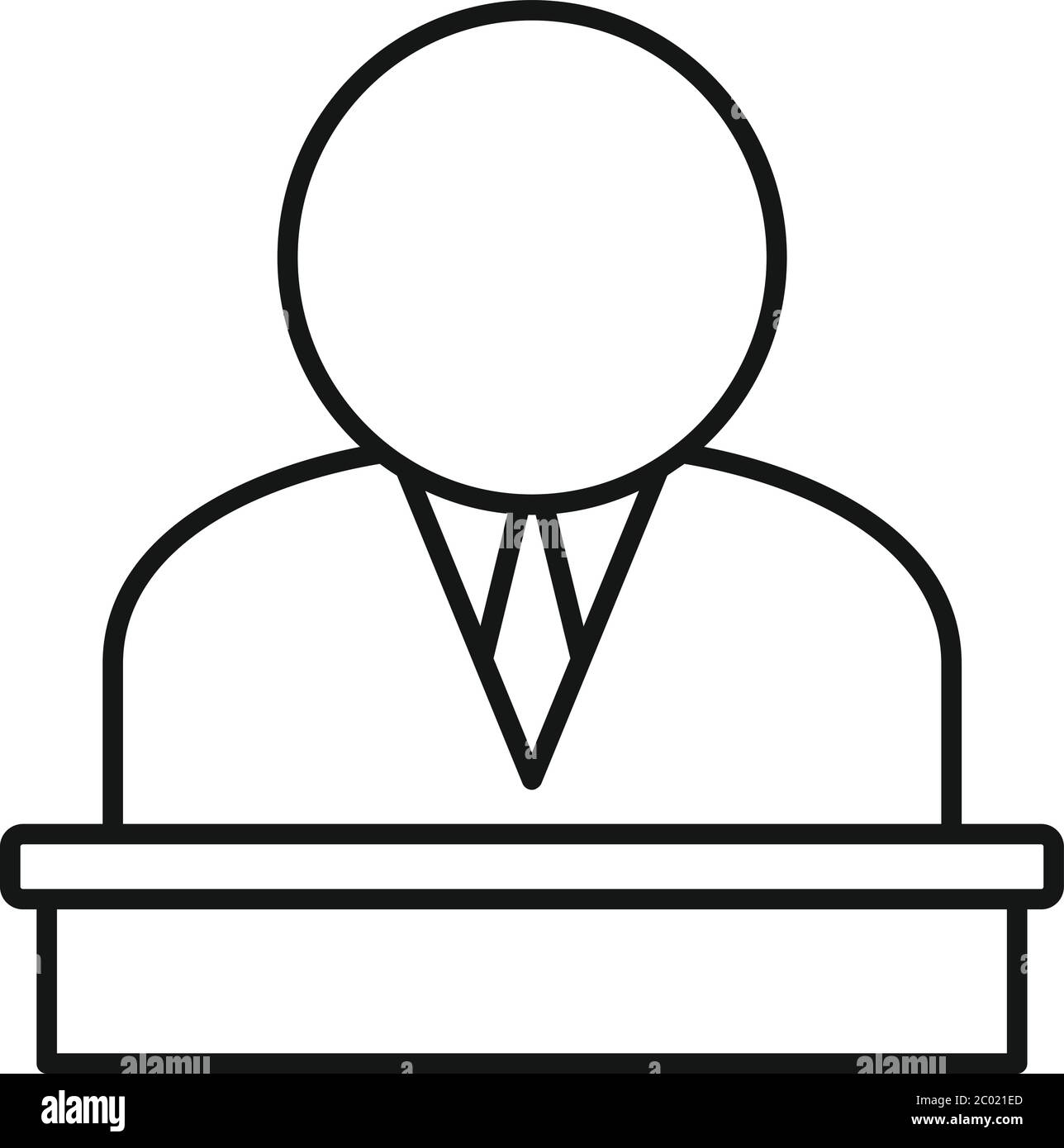 Bank worker icon. Outline bank worker vector icon for web design ...
