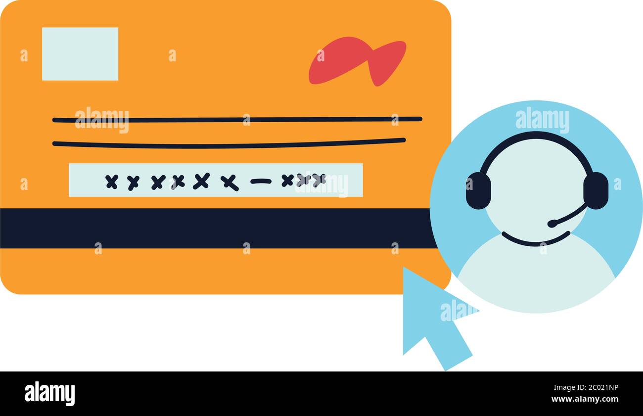 customer service for payment cards vector illustration desing Stock ...