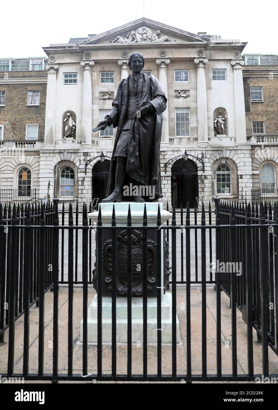 Pic shows: Statue in London of Thomas Guy Guy's Hospital June, 2020 in ...