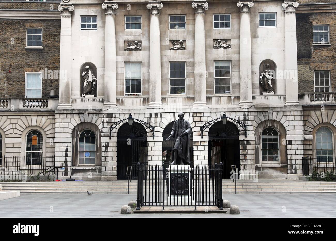 Pic shows: Statue in London of Thomas Guy Guy's Hospital June, 2020 in ...