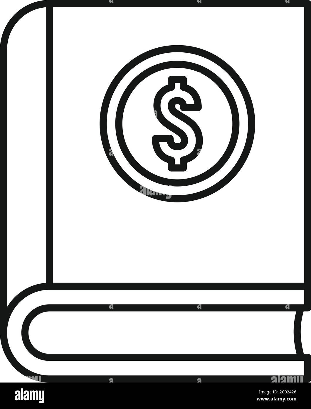 Finance book icon. Outline finance book vector icon for web design ...