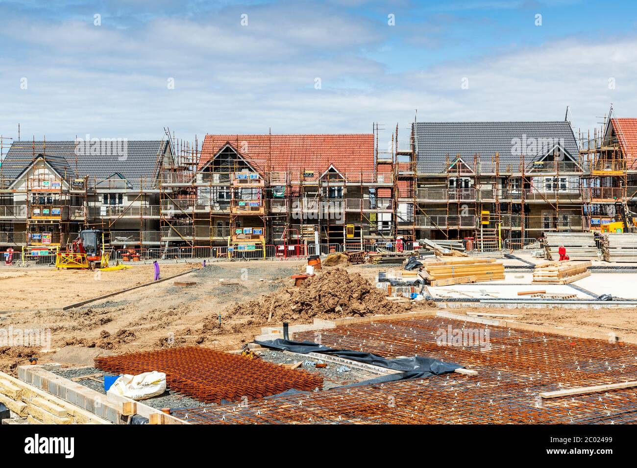 New build houses on a Cala building site, Doonfoot, Ayr, Scotland, UK ...