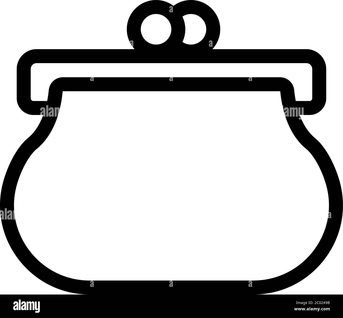 wallet pouch icon vector outline illustration Stock Vector Image & Art ...