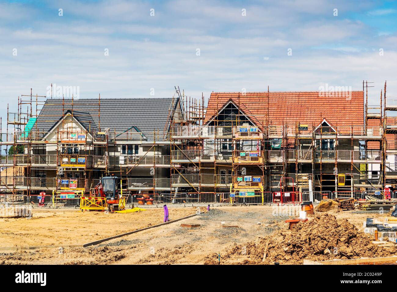 New build houses on a Cala building site, Doonfoot, Ayr, Scotland, UK ...