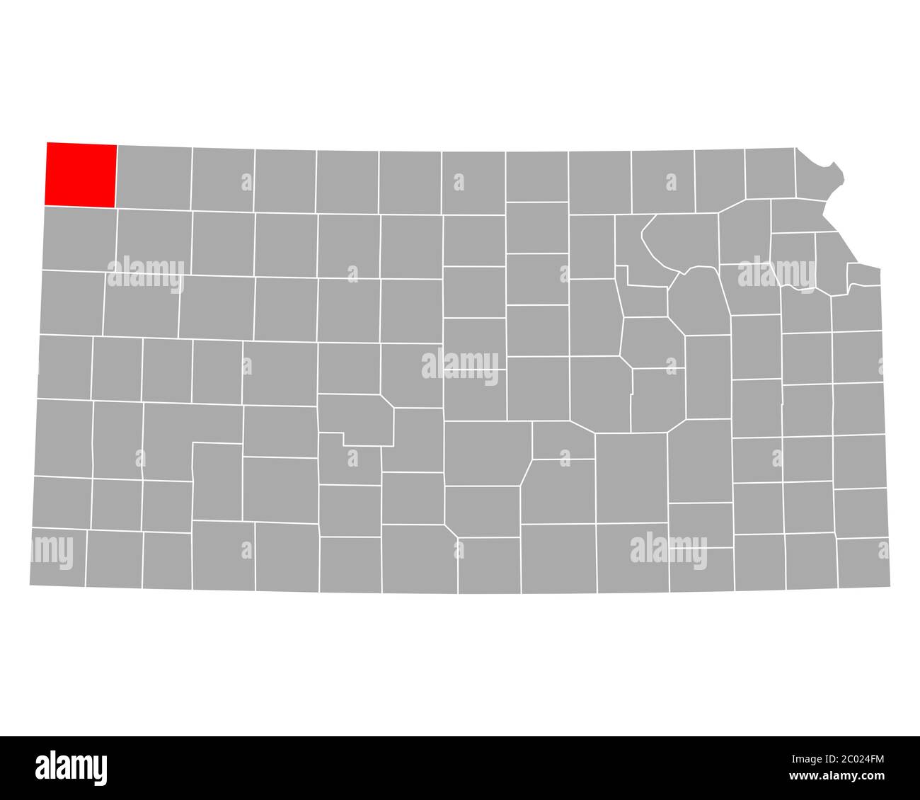 Map of Cheyenne in Kansas Stock Photo - Alamy