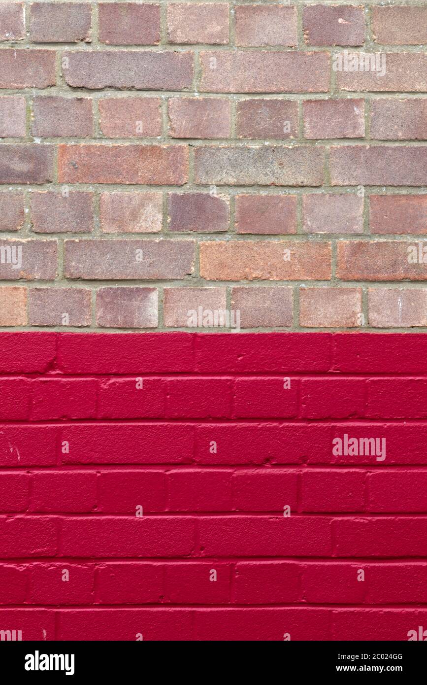 painted Red brick Stock Photo - Alamy