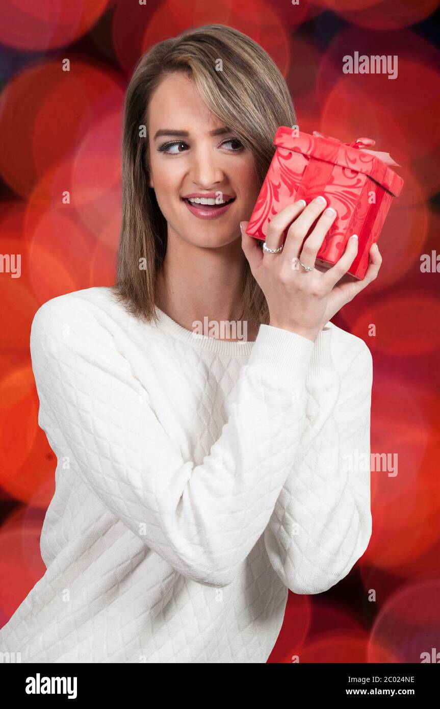 Shaking present hi-res stock photography and images - Alamy