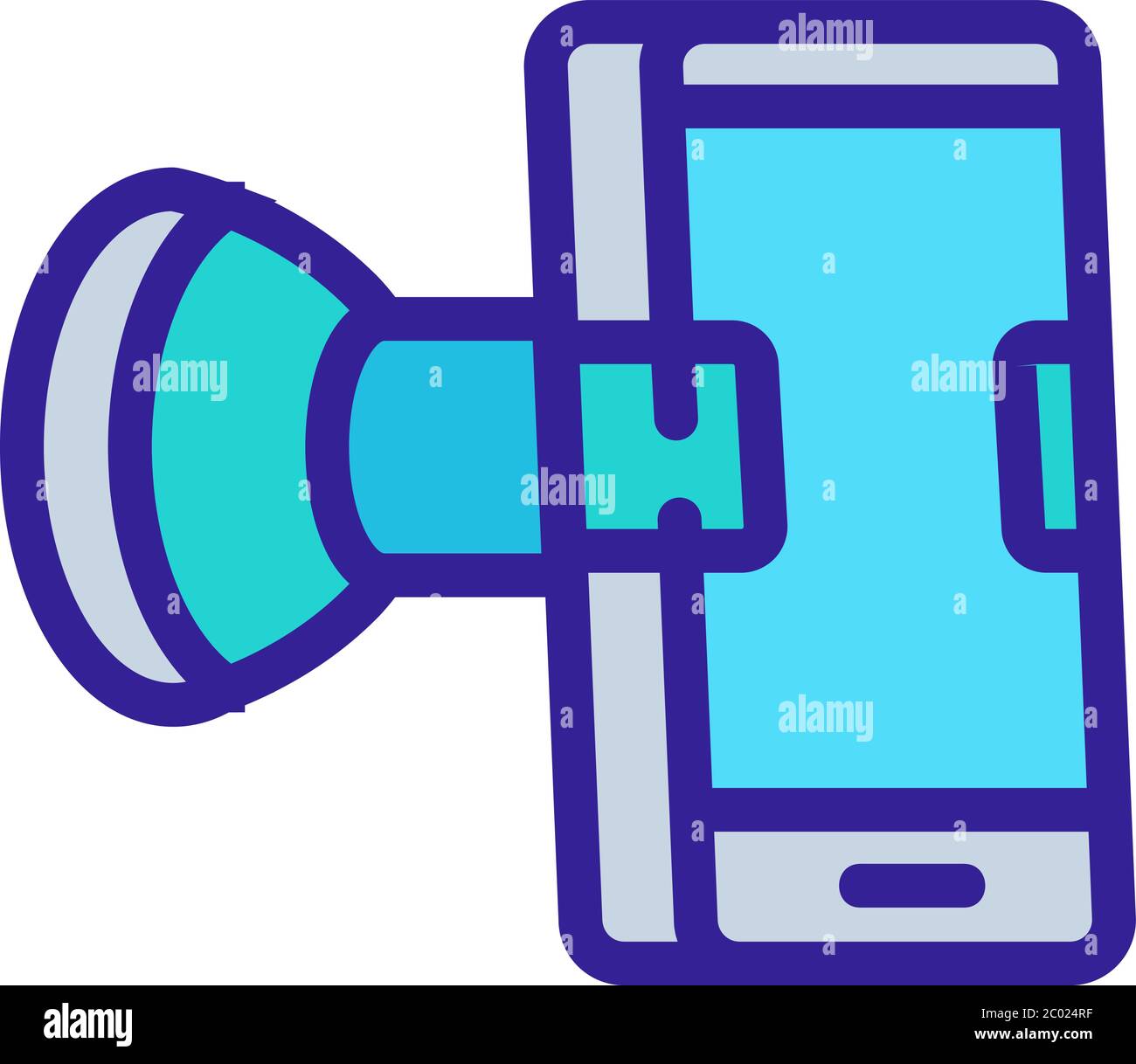 phone holder icon vector outline illustration Stock Vector Image & Art ...