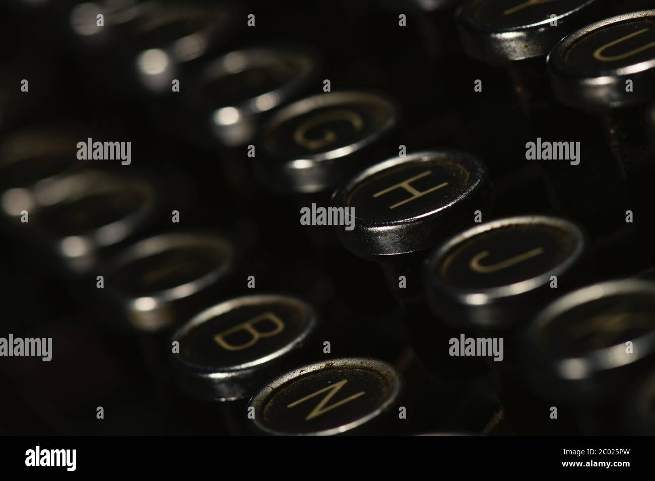 Detail of antique typewriter keys Stock Photo - Alamy