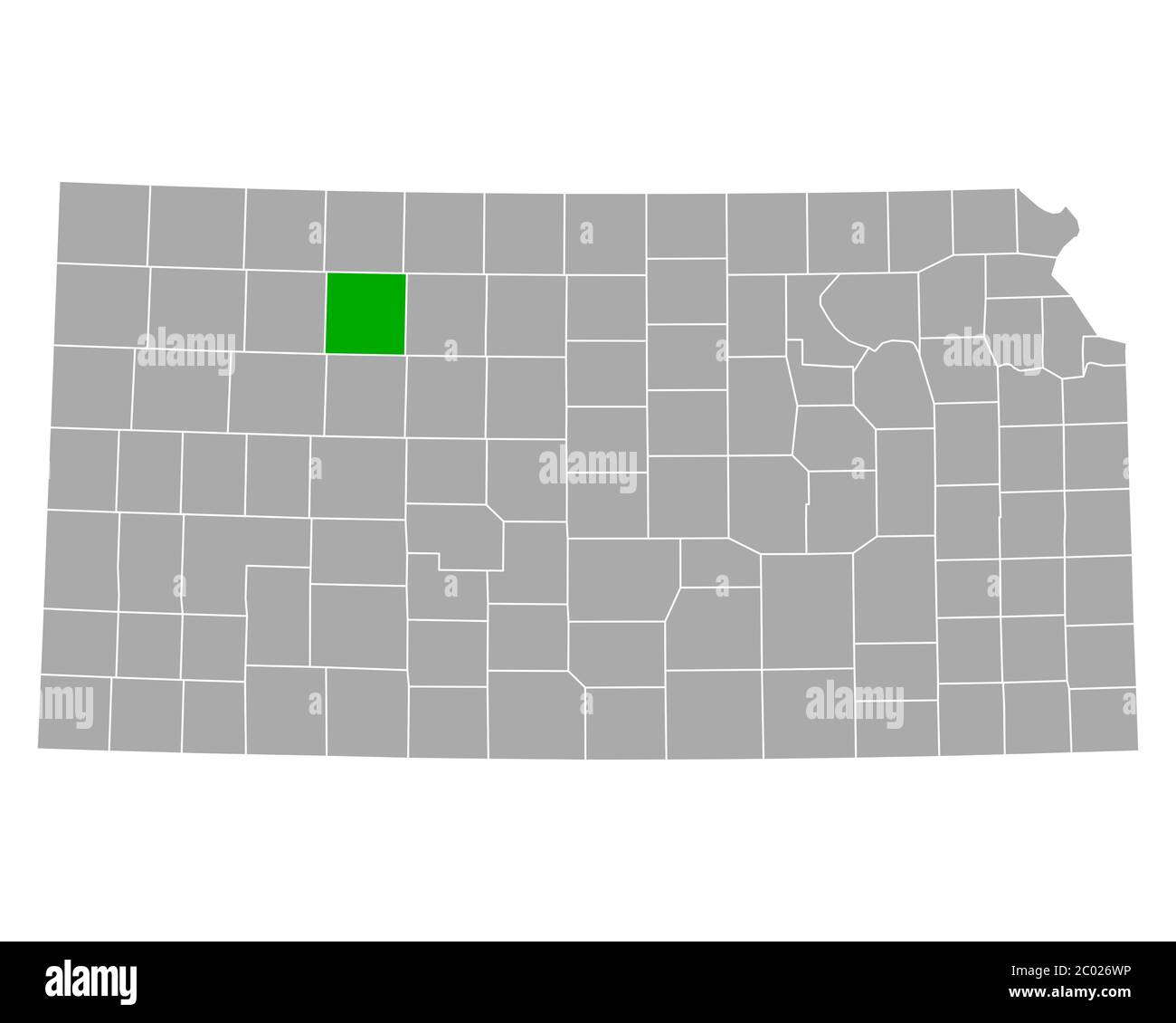 Map of Graham in Kansas Stock Photo - Alamy