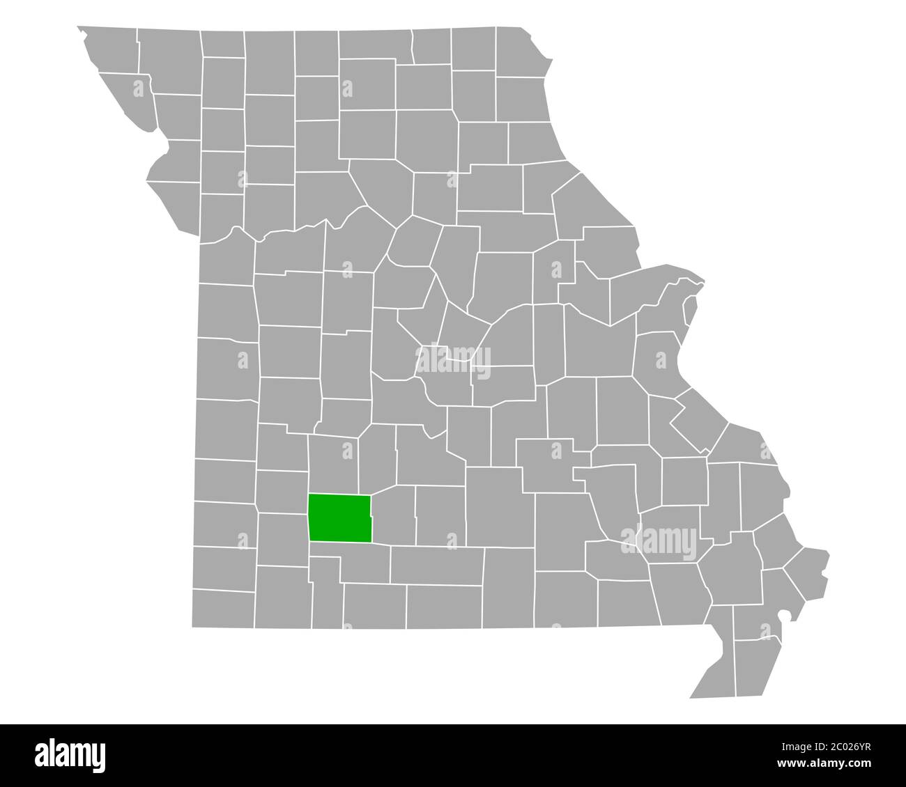 Map of Greene in Missouri Stock Photo - Alamy